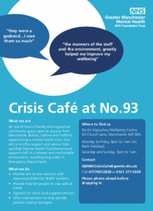 Crisis Cafe at No. 93 - Manchester Local Care Organisation
