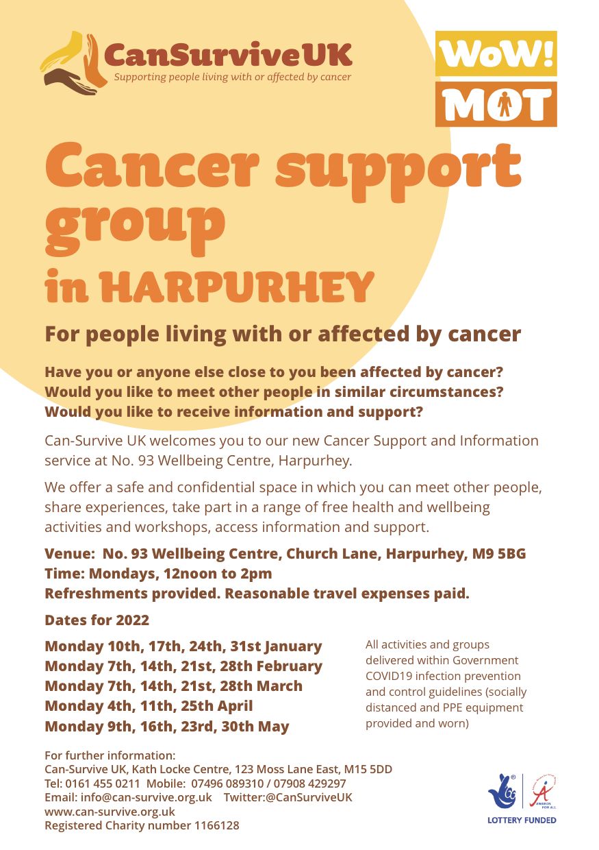 Cancer Support Group in Harpurhey - Manchester Local Care Organisation