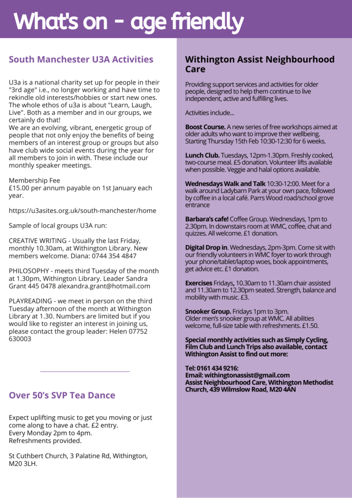 Neighbourhood Update January 2024: Withington & Old Moat - Manchester ...