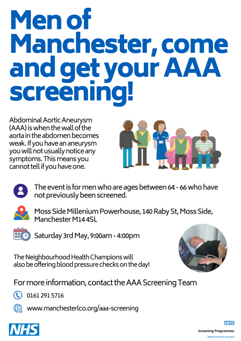 Free Abdominal Aortic Aneurysm (AAA) Screening Event in Manchester ...